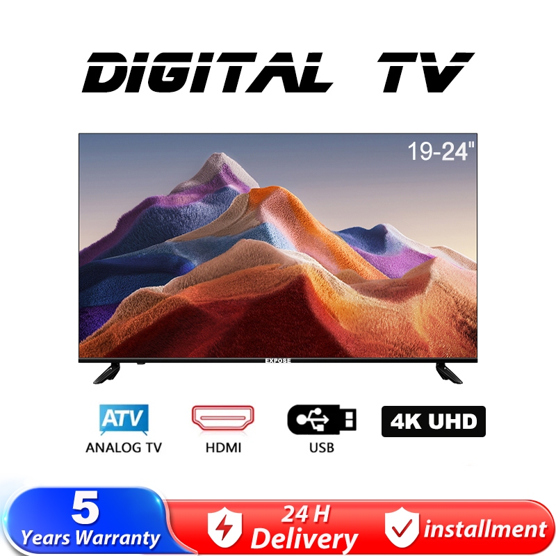 Digital TV 19 Inch 4K Full Screen LED 24 Inch Televsion Antenna 1080P ...