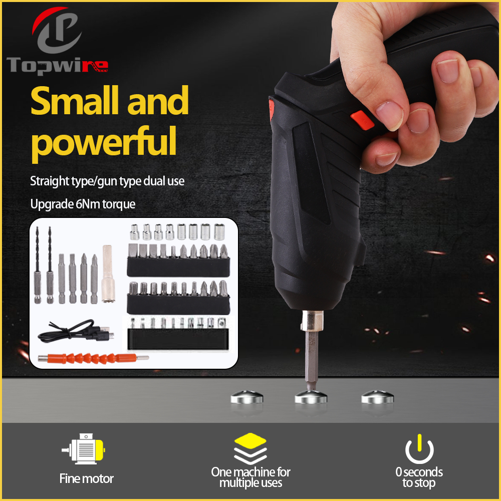 Topwire 4.2V Rechargeable Screwdriver Electric Screwdriver Portable ...