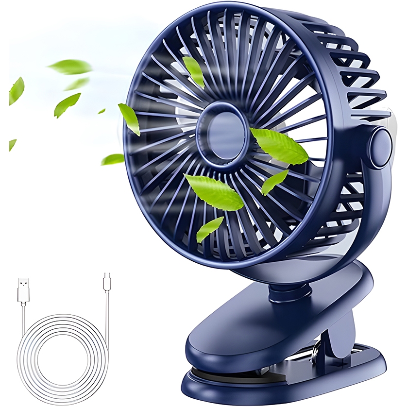 New clip fan dormitory USB charging fan office silent small fan desktop ...