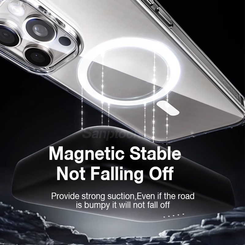 【Ultra Slim】Sanptoch For Magnetic Crystal Clear Phone Case For iPhone ...