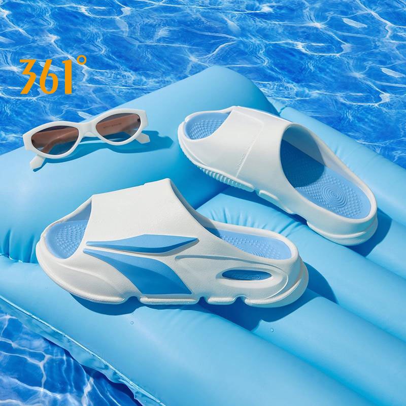 361 Degrees Men Slippers Non Slip Home Sandals Couple Outdoor Black ...