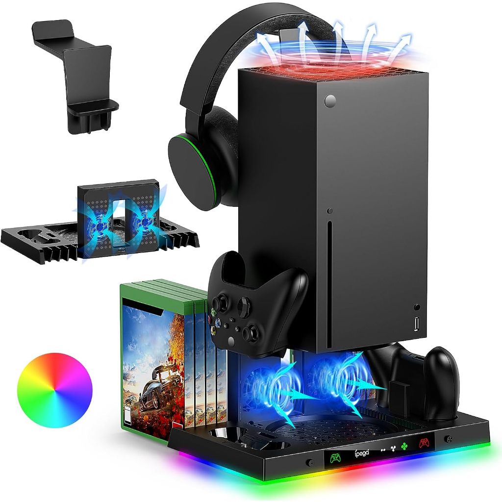 Cooling Fan Charging Station for Xbox Series X Console & Controller ...