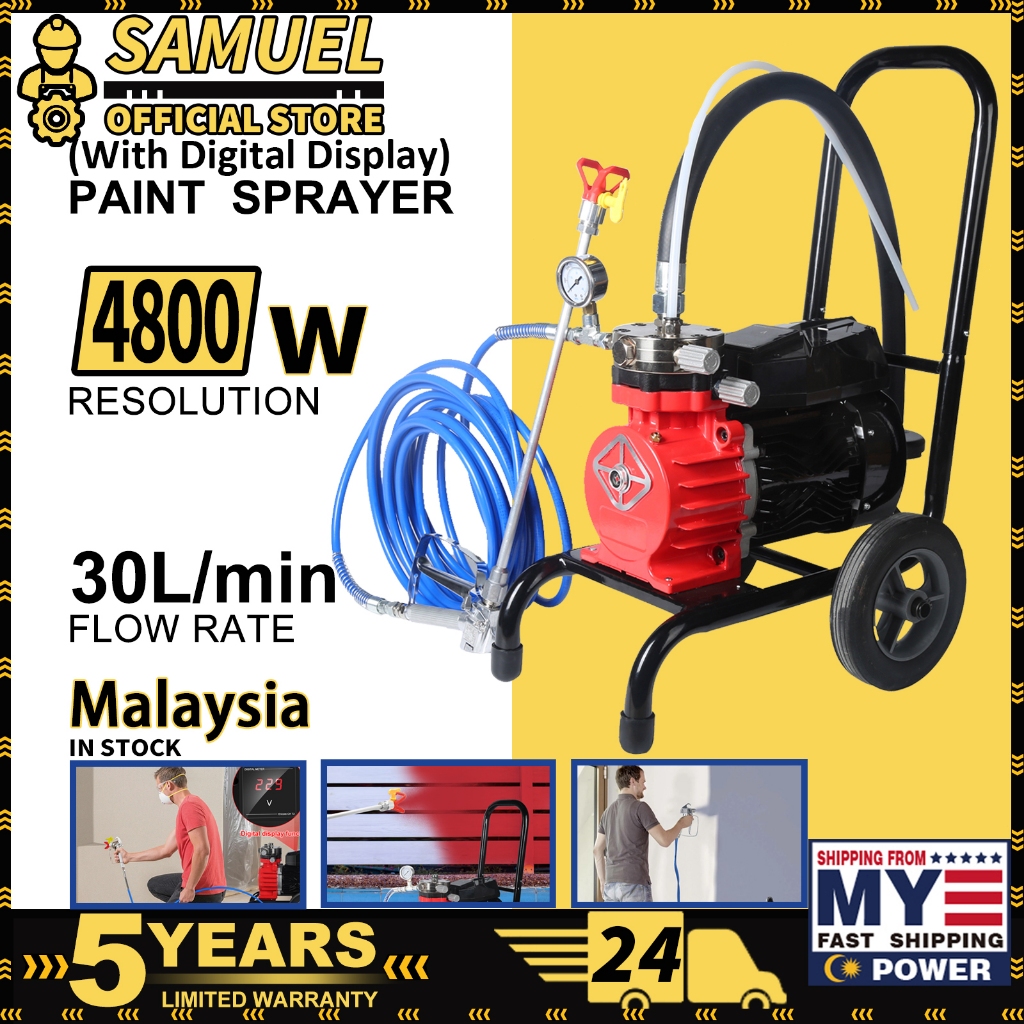5-Year-Warranty 4800W Automatic High-Pressure Airless Spray Machine ...