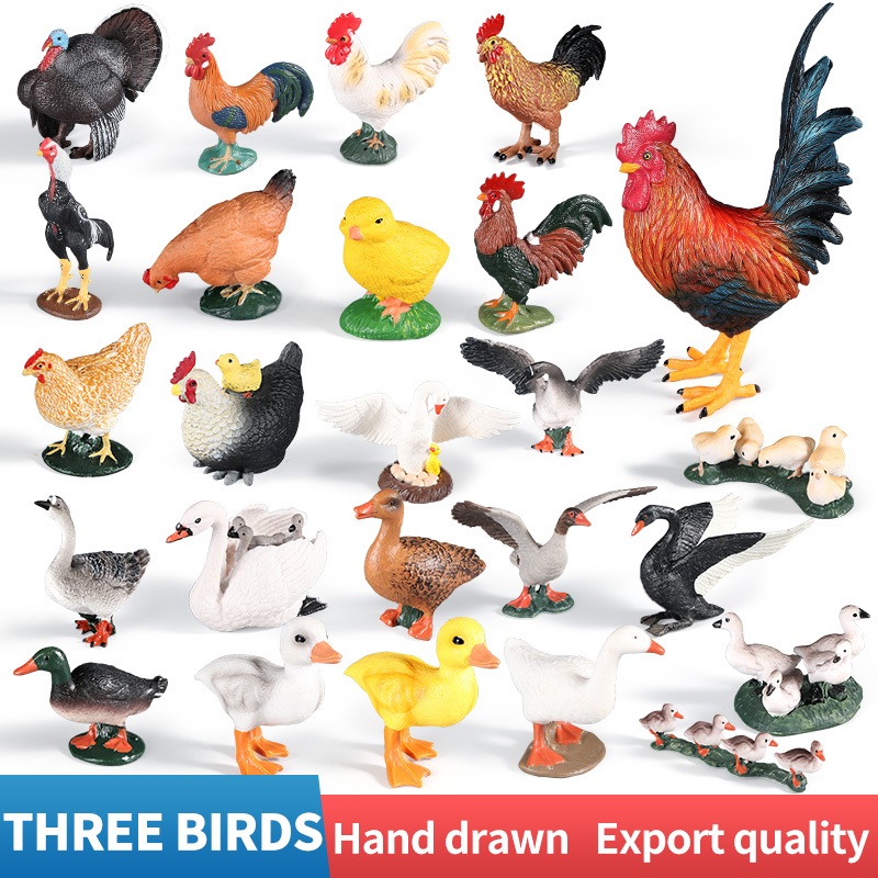 Simulation Farm Poultry Animal Model Chicken Fowl Duck Goose Rooster ...