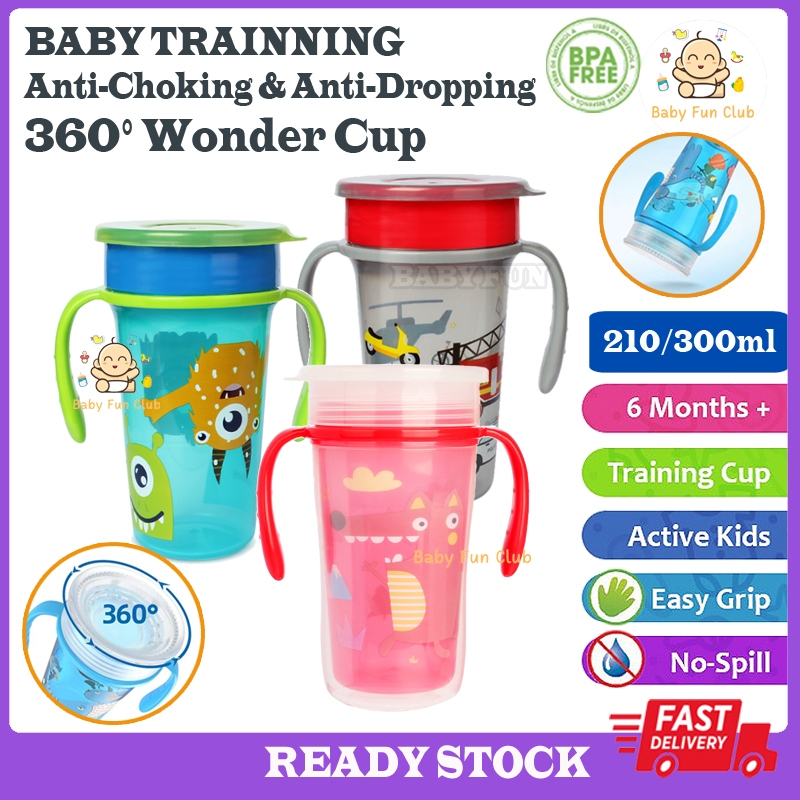 【Baby Fun】360° No-Spilled Wonder Cup Baby Training Cup Double Layer Leakproof Magic Cup Child ...