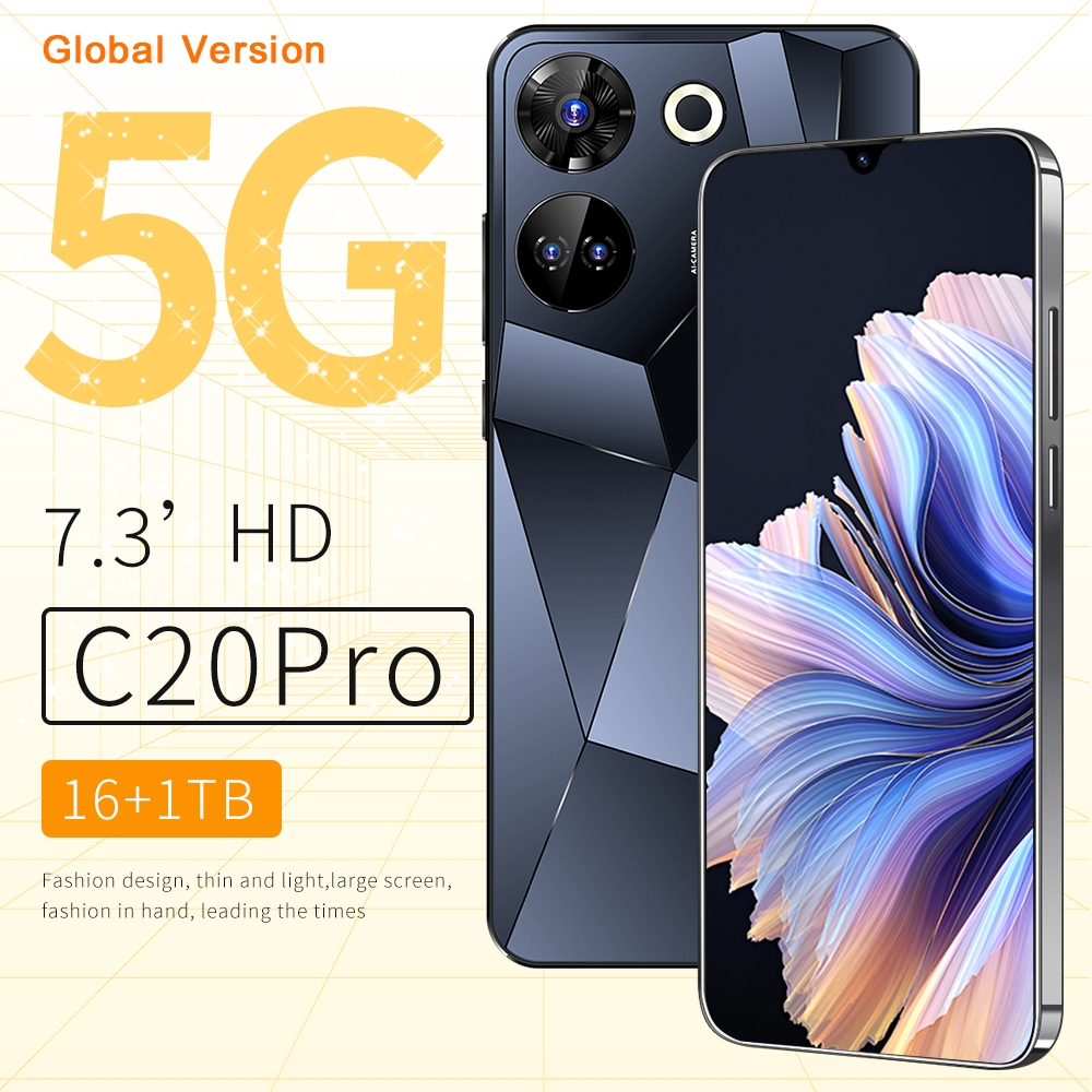 4g/5g C20 Pro Android Smartphone 24cm HD Screen All-in-One Phone 1TB ...