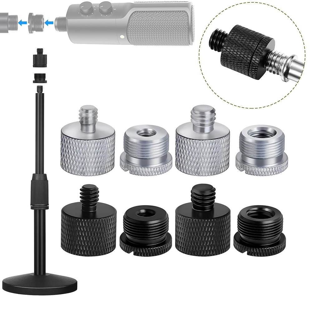 Mic Stand Adapter, 5/8 Female to 3/8 Male 3/8 Female to 5/8 Male 5/8 ...