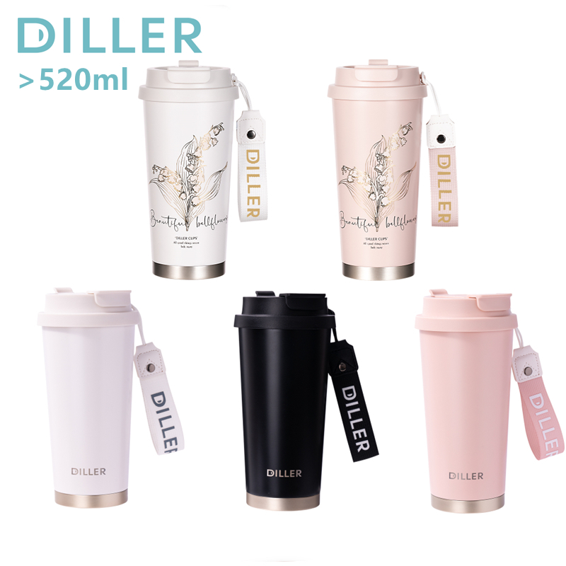Diller Tumbler Thermos Mug Stainless Steel Vacuum Coffee Cup Drinking ...
