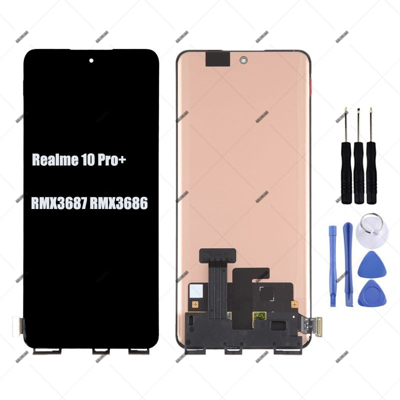 AMOLED For Realme 10 Pro+ RMX3687 RMX3686 LCD Display Touch Screen ...