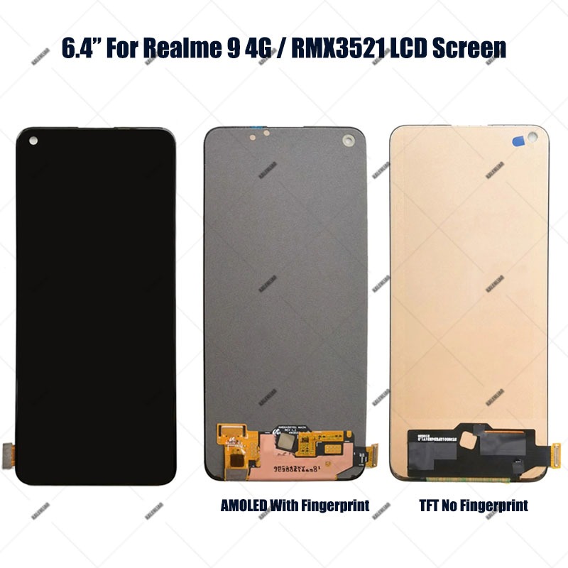 For Realme 9 4G 5G RMX3521 RMX3474 LCD Display Touch Screen Digitizer ...