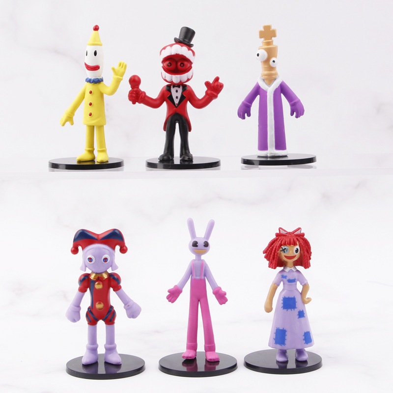 6Pcs/Set The Amazing Digital Circus Figure Circus Scary Pomni Jax ...
