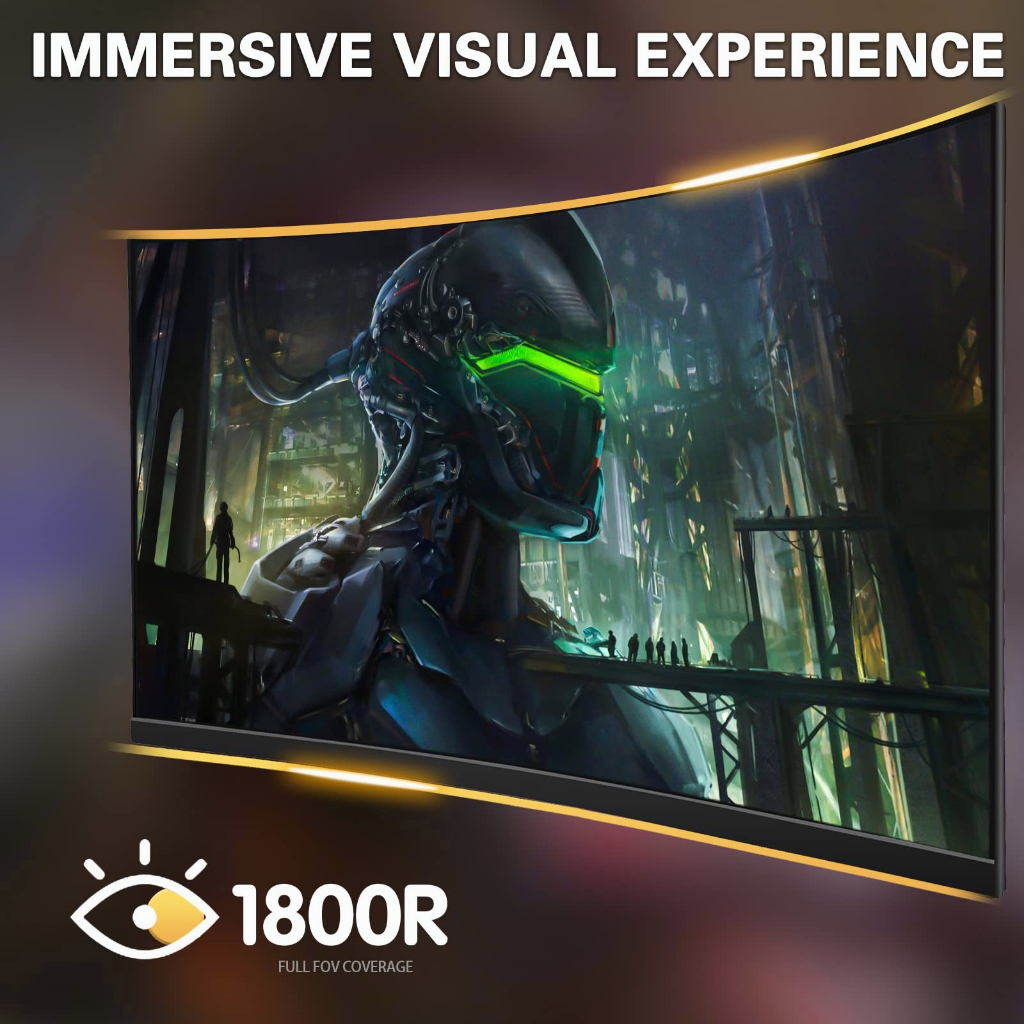 EXPOSE Monitor PC IPS 2K/4K Curved Gaming Monitor 24-27Inch built-in ...