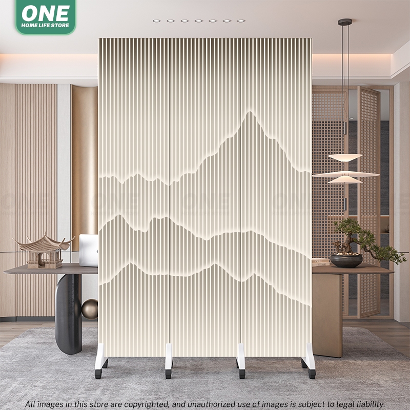 partition divider screen Living room office partition with wheels ...