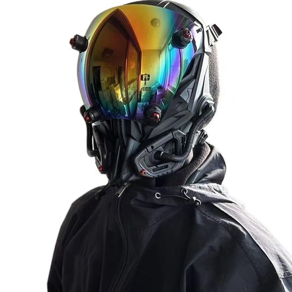 Cyberpunk Mask Futuristic Techwear Helmet Cosplay Sci Fi Punisher Mask ...