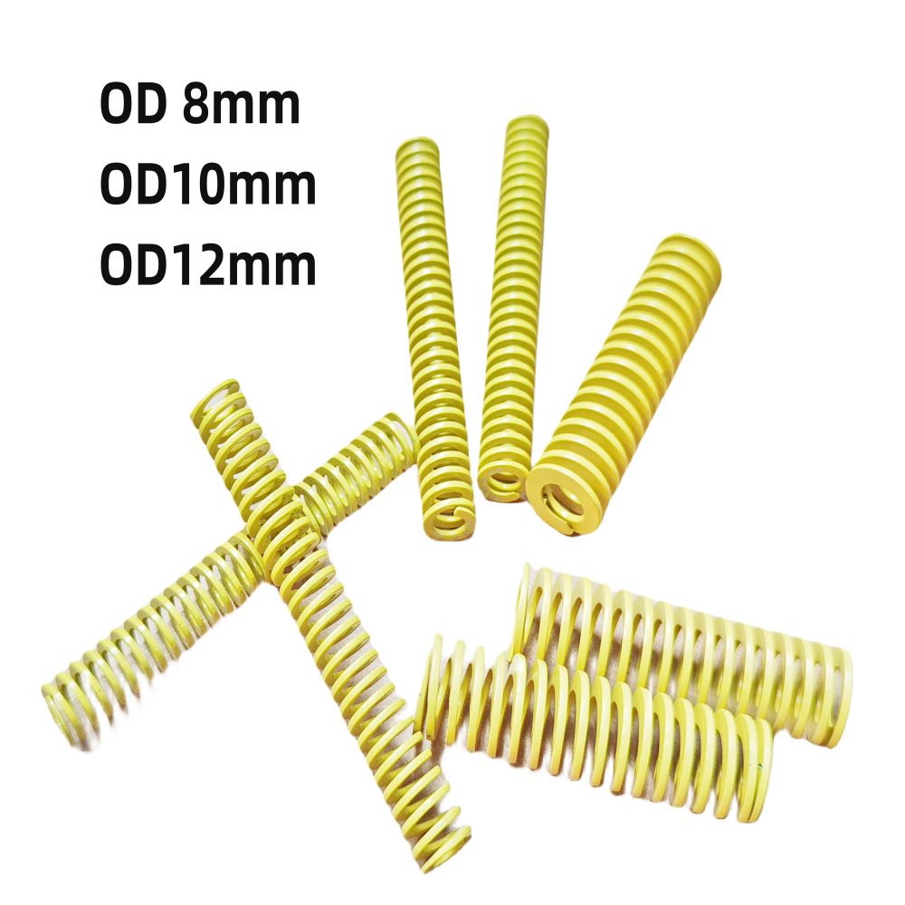 1pcs 8/10/12mm mould spring TF yellow color light load pressing length ...