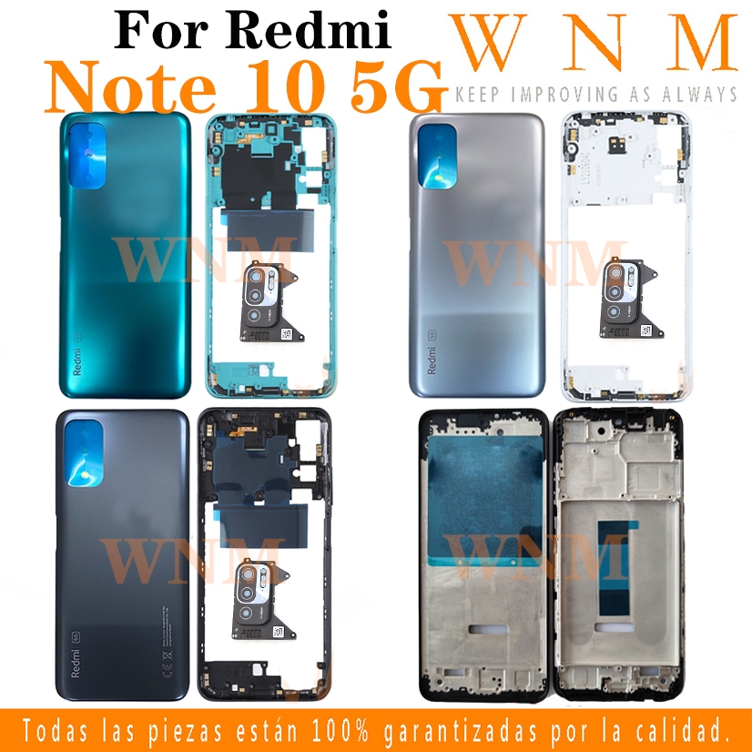 New For Xiaomi Redmi NOTE 10 5G LCD Front Frame Bezel Back Battery ...