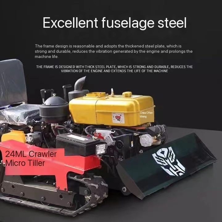 Multi-functional micro-cultivator crawler rotary cultivator ride small ...