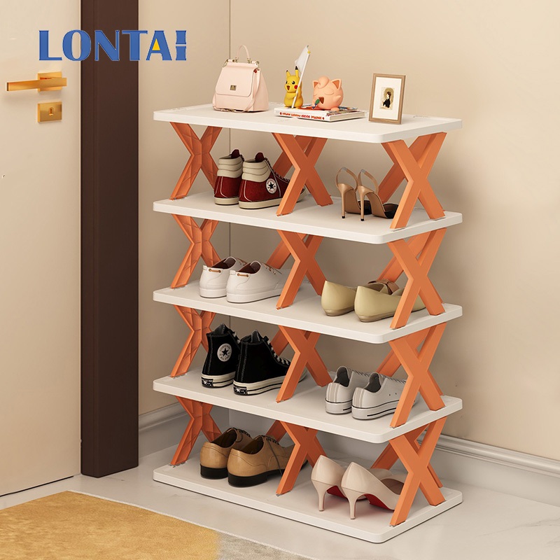LONTAI Double-Row DIY Multi-layer Shoes Rack Shoes Storage Dustproof ...