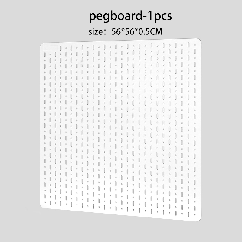 56x56cm Pegboard Shelf PVC Wall Rack Display Board Desk Organizer Wall ...