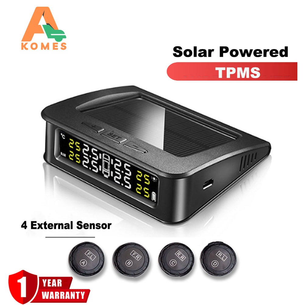 KOMES Solar-Powered Wireless TPMS( Tire Pressure Monitoring System ...