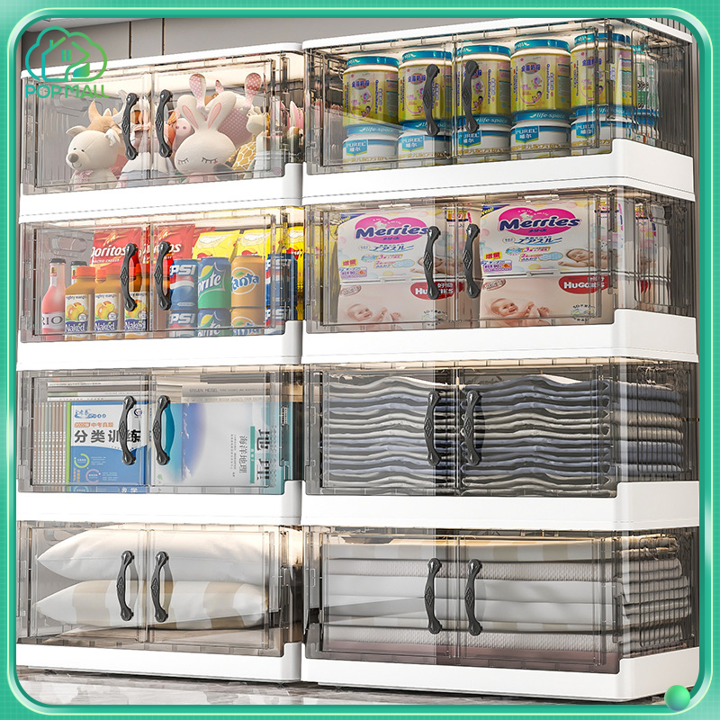 POP Foldable Storage Box Storage Organizers Transparent Box Container ...