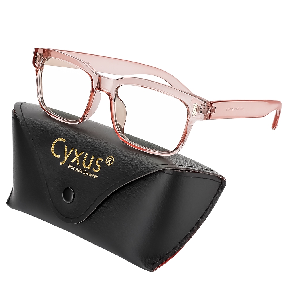 Cyxus Blue Light Blocking Glasses For Men Women Pink Computer Reading ...