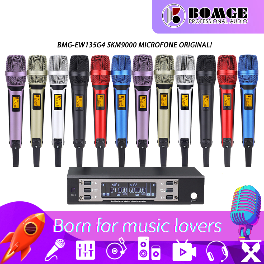 BOMGE 290u UHF dual channel handheld professional wireless microphone ...