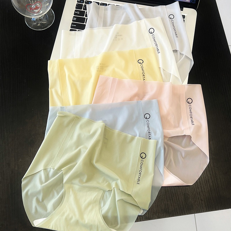 Super Thin Ice Silk Panties Seamless High Waist Underwear 超薄冰絲內褲無縫高腰內褲 ...