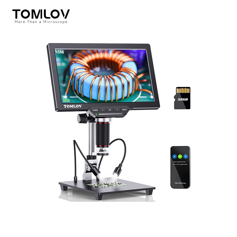 [🔥Classic Version🔥] TOMLOV DM202 10.1'' HDMI LCD Digital Microscope, 10 ...