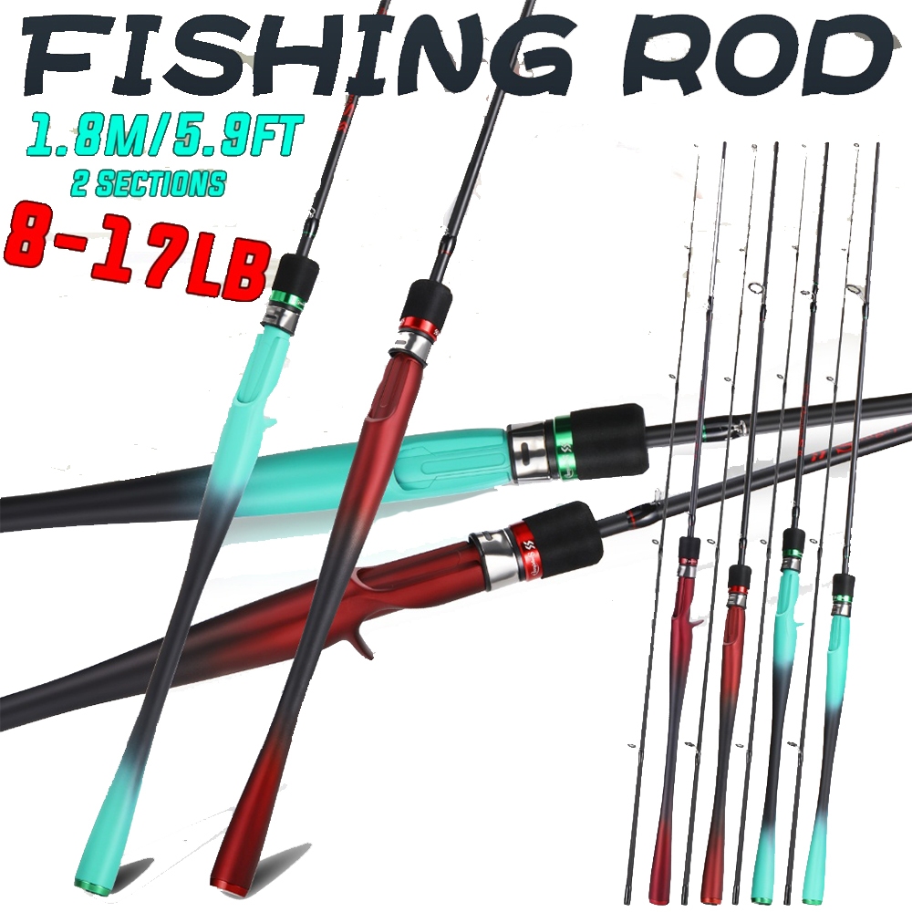 Sougayilang Spinning/Casting Fishing Rod Carbon 2 Sections (1.8/5.9ft/8-17lb) | Shopee Malaysia