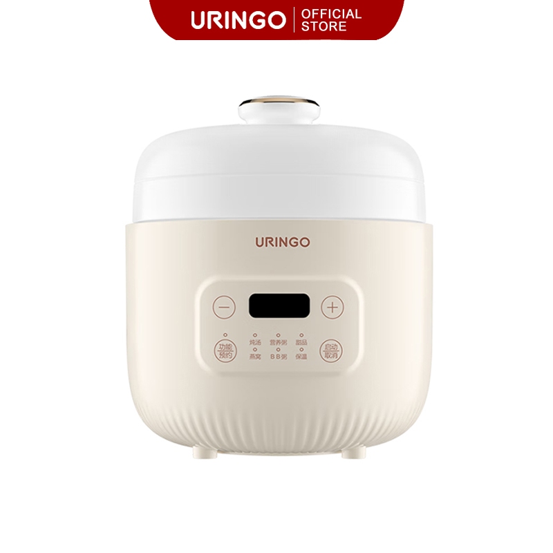 URINGO Slow Cooker Baby Porridge Stew Pot Ceramic Electric Soup Cooker (1L) | Shopee Malaysia