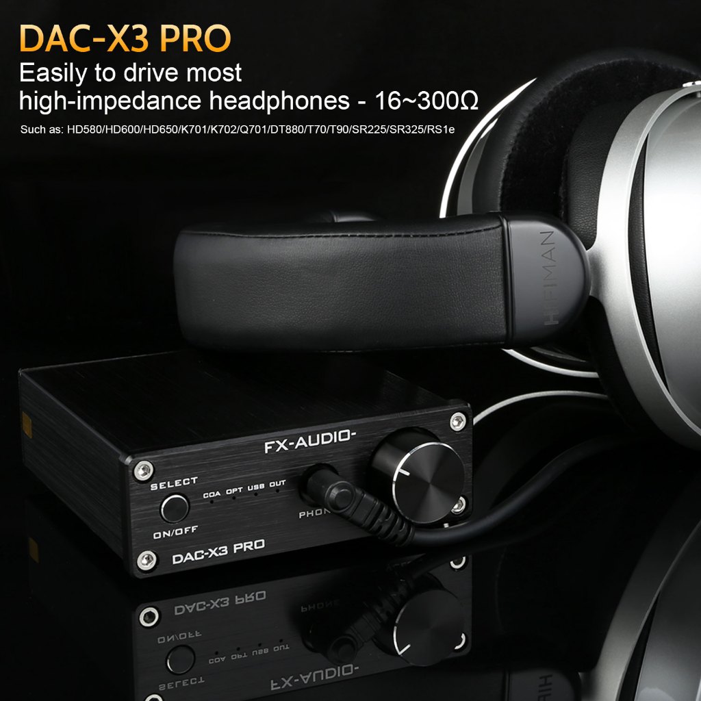 FX-Audio DAC-X3PRO Digital Audio Decoder ASRC USB+STM32+ES9023+NE5532 Input USB/Coaxial/Optical ...
