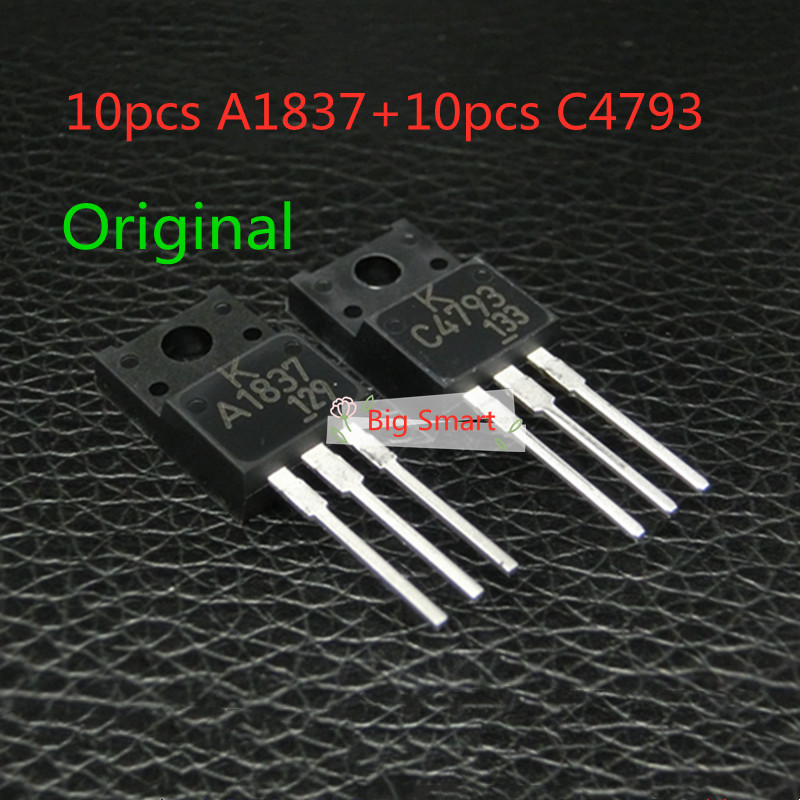 20 pcs Original A1837 C4793 2SC4793 2SA1837 TO-220F KTA1837 KTC4793 ...