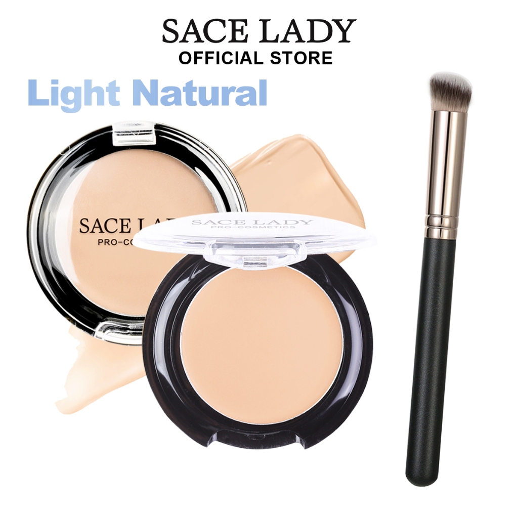 SACE LADY Full Cover Concealer Cream 2Pcs Matte Smooth Cover Dark ...