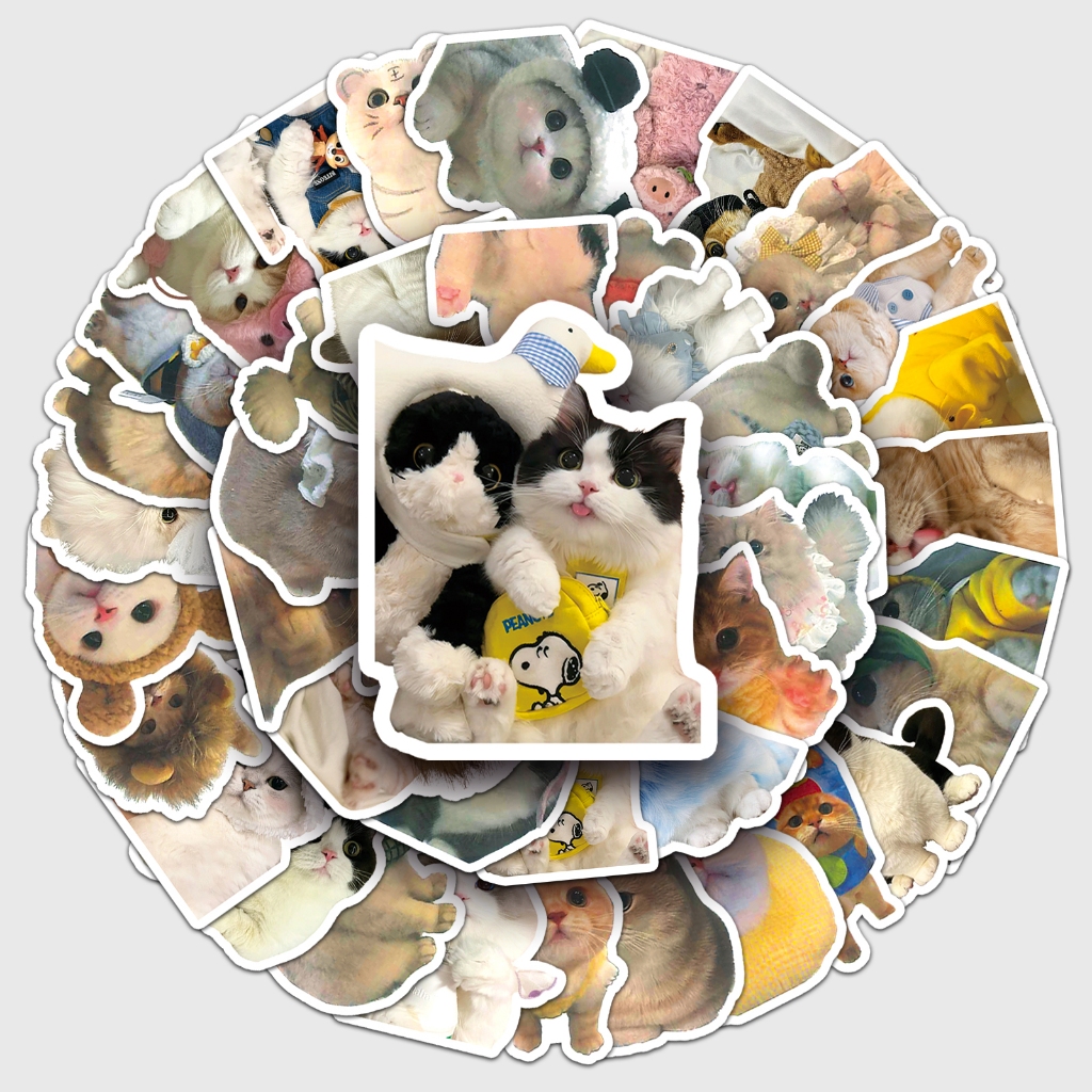100 Piece Fluffy cat DIY Creative Motor Stickers Car Stickers Helmater ...
