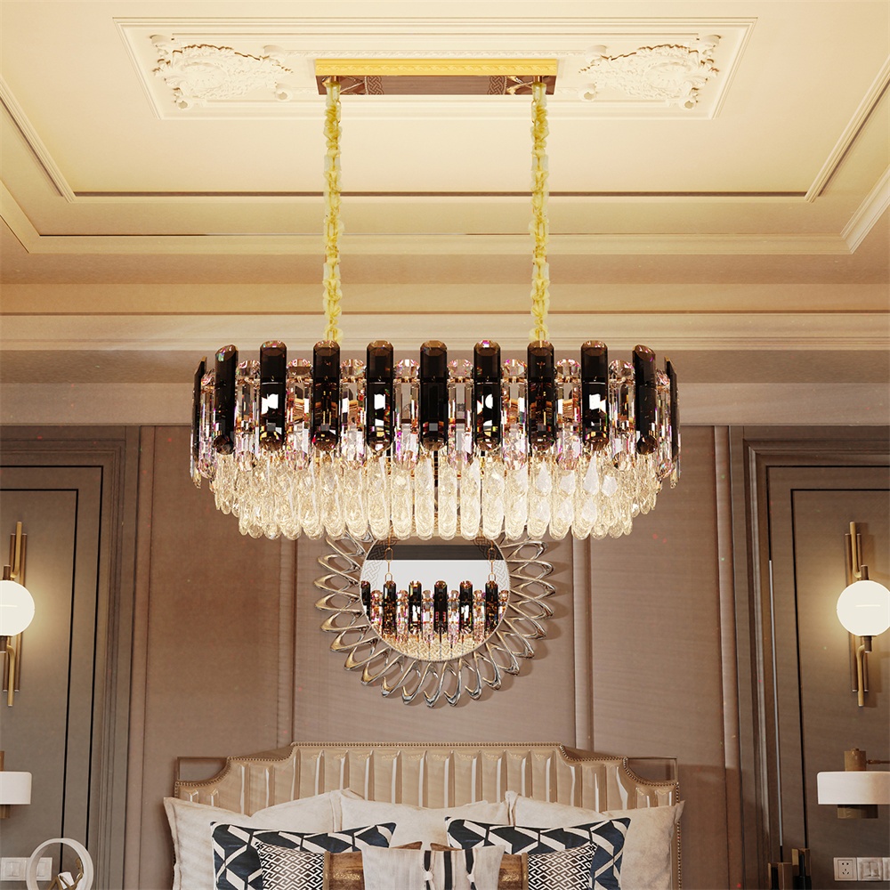 100cm Extra Large Crystal Ceiling Lamp Crystal LED Pendant Lamp Living ...