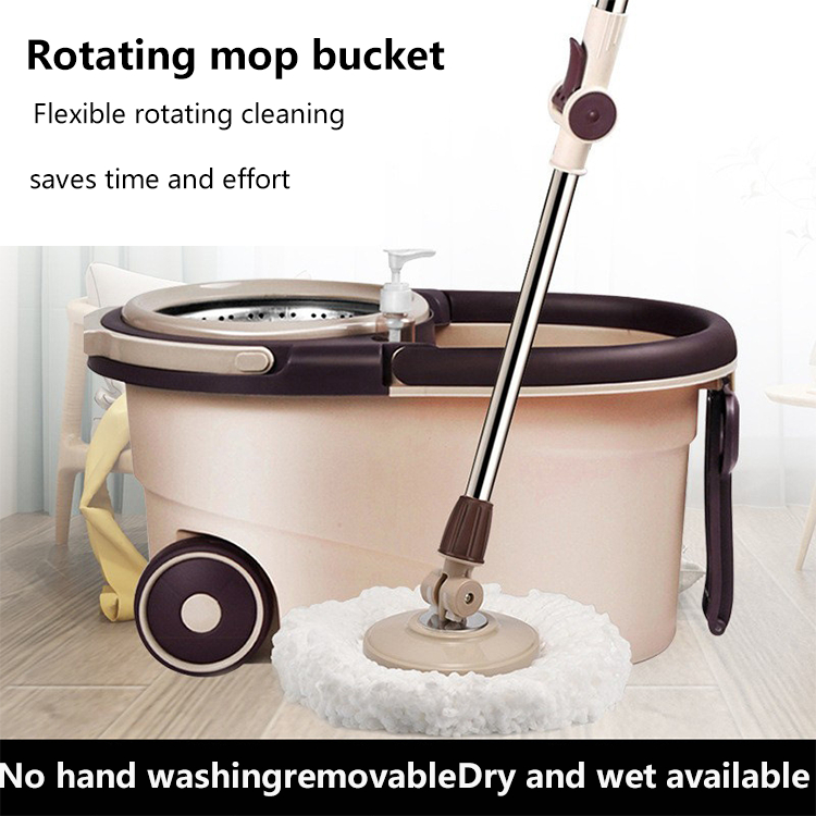 Portable rotating mop bucket, no need to wash hands, lazy person with ...