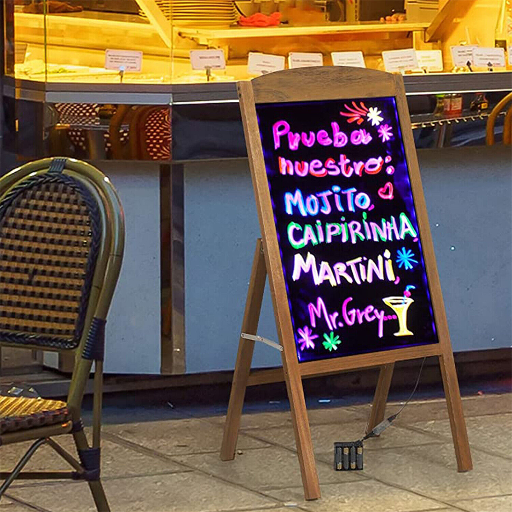 LED Writing Message Board A Frame Heavy-Duty Sidewalk Chalkboard Easel ...