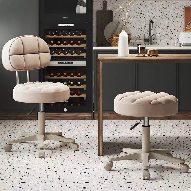 Bar chair lift Bar chair home simple high stool back high stool Front ...