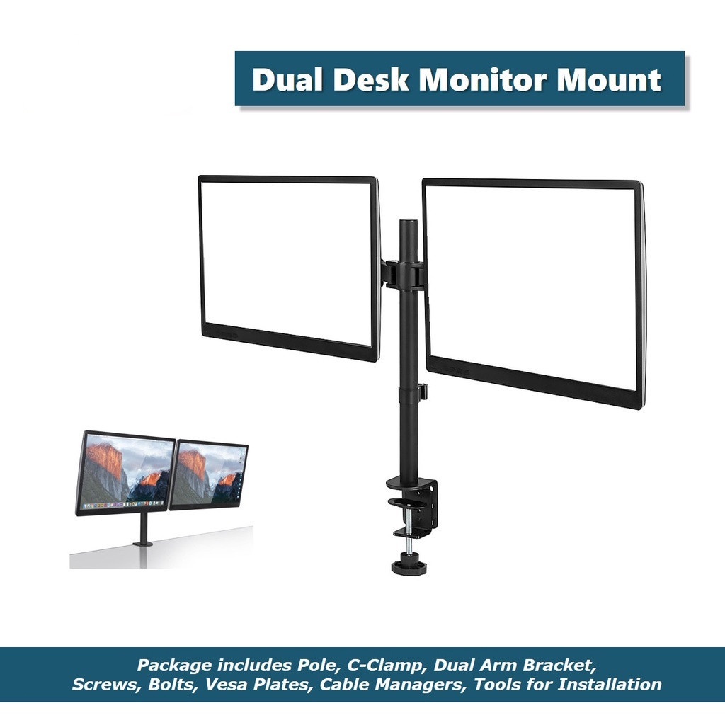 EXPOSE Arm Table Adjustable Monitor Stand With Tray (2-15kg/10"-27 ...