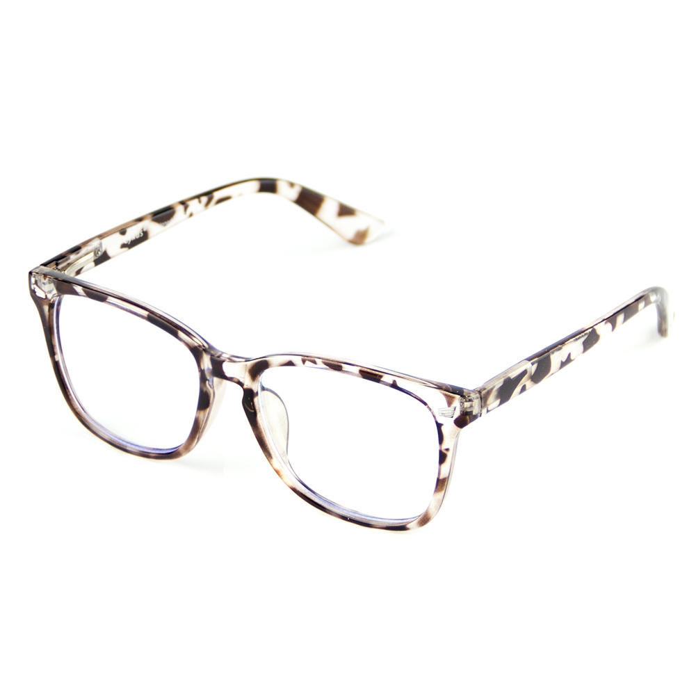 Cyxus Anti Blue Light Glasses Leopard Square-Rimmed Glasses Eye ...
