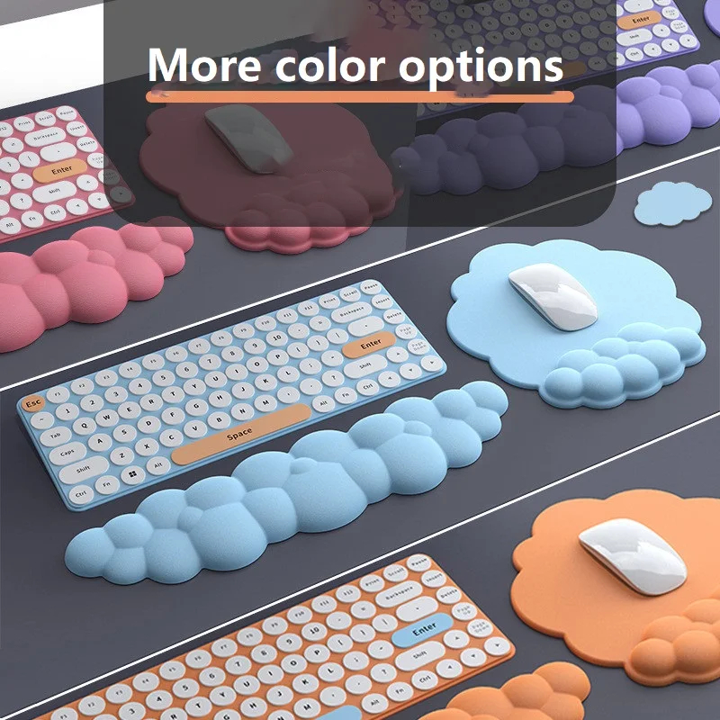 Cloud Keyboard Wrist Rest and Mouse Wrist Rest, Memory Foam Wrist Rest ...