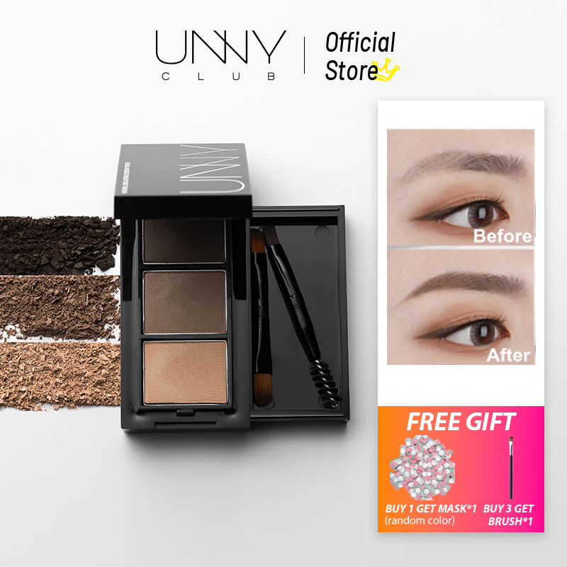 Unny Club official Eyebrow Powder Palette 3 Colors Waterproof Shade for ...