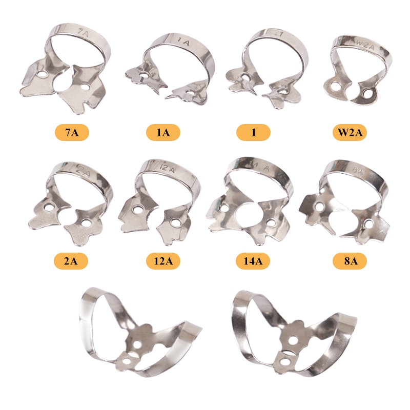 Dental Rubber Dam Clamps Stainless Steel Endodontic Restorative Barrier ...