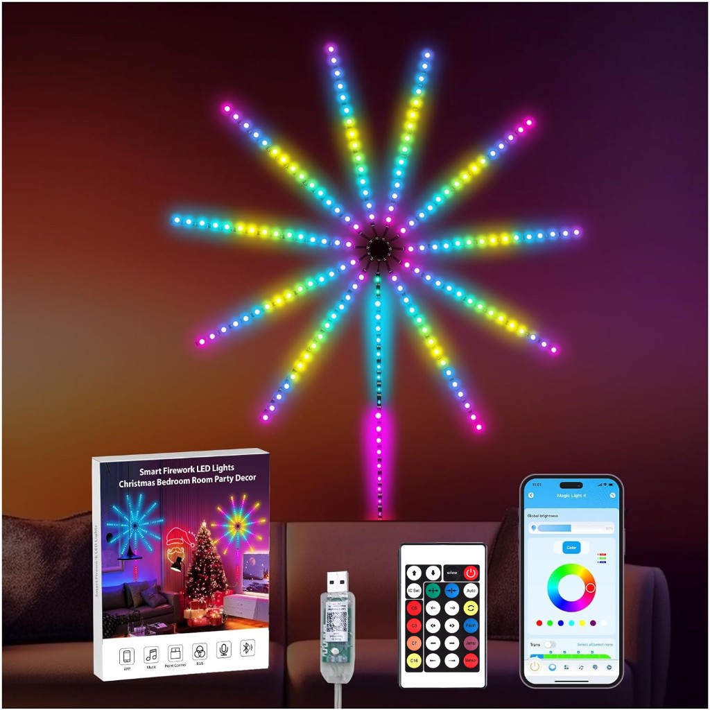 LED fireworks Fairy Lights Christmas lights outdoor Decorations for ...