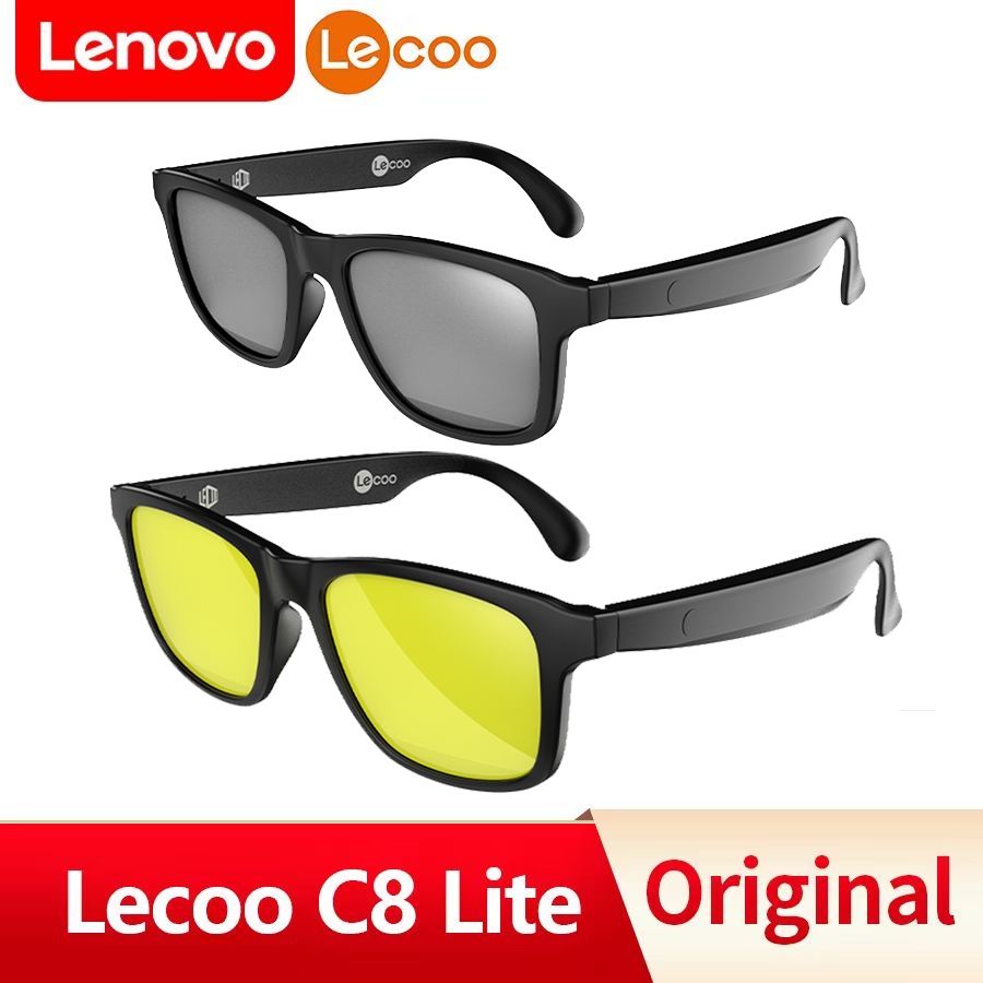 Lenovo Lecoo C8 Lite Smart Glasses Headset Wireless Bluetooth 5.3 Sunglasses Outdoor Sport ...