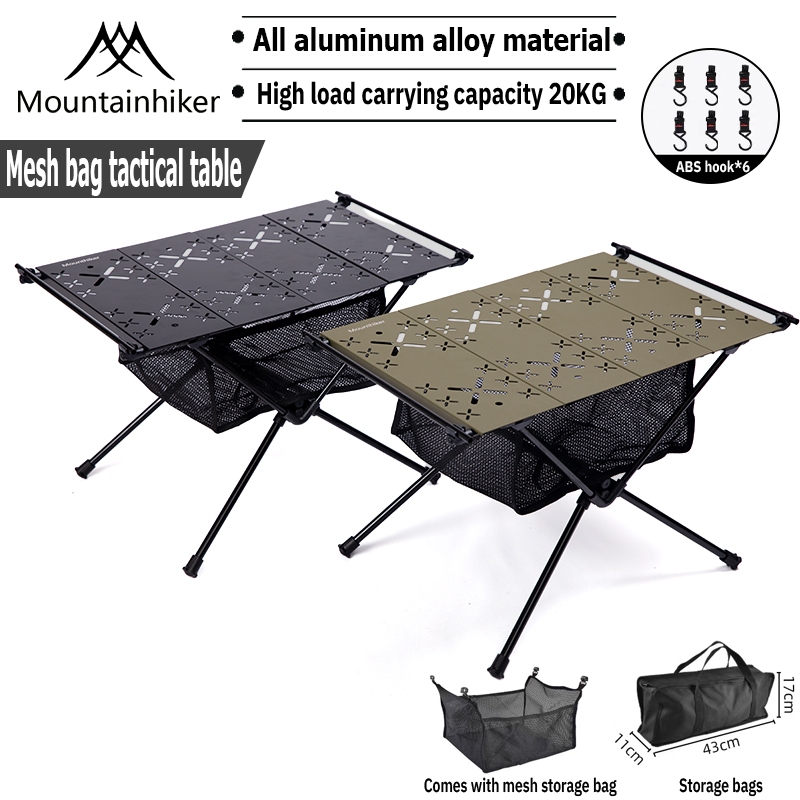Mountainhiker portable folding table with mesh storage compartment, 4 ...