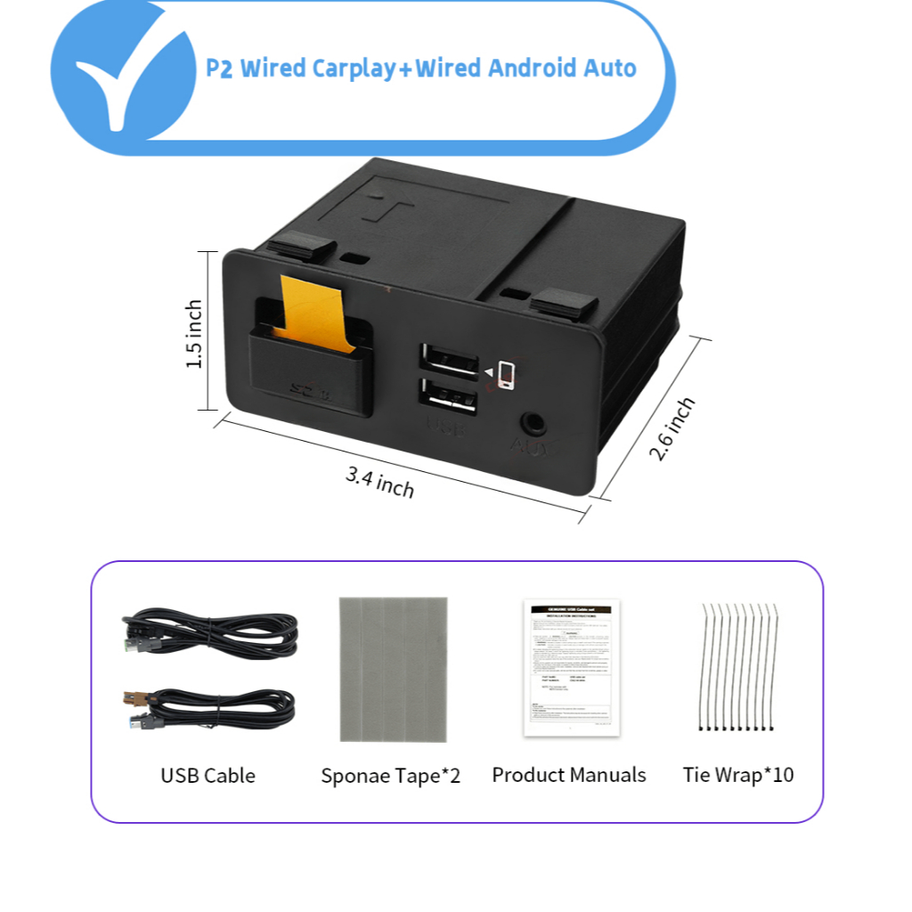 New Upgrade Mazda CarPlay Android Auto USB Hub Adapter for Mazda 2 3 6 ...