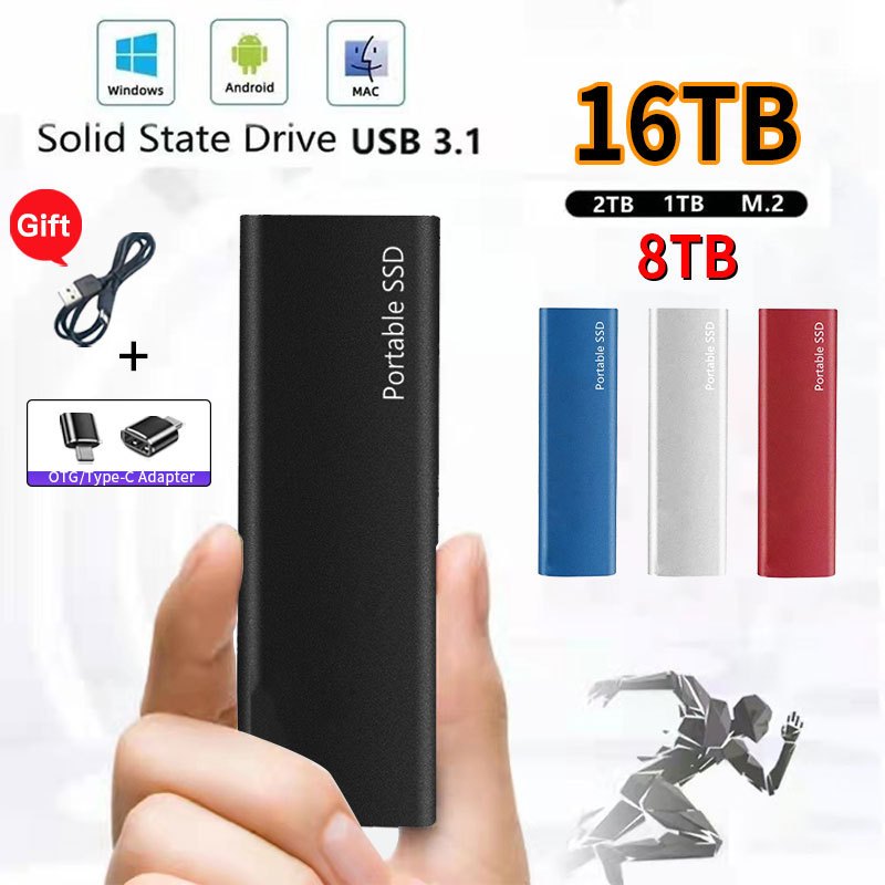 Original portable SSD 1TB 8TB 30T 60TB 128T USB 3.1Type-C external high ...