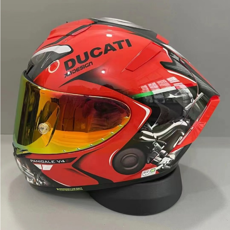 Shoei X14 X-Fourteen X-Spirit III Red Ducati V4 Helmet Full Face Helmet ...